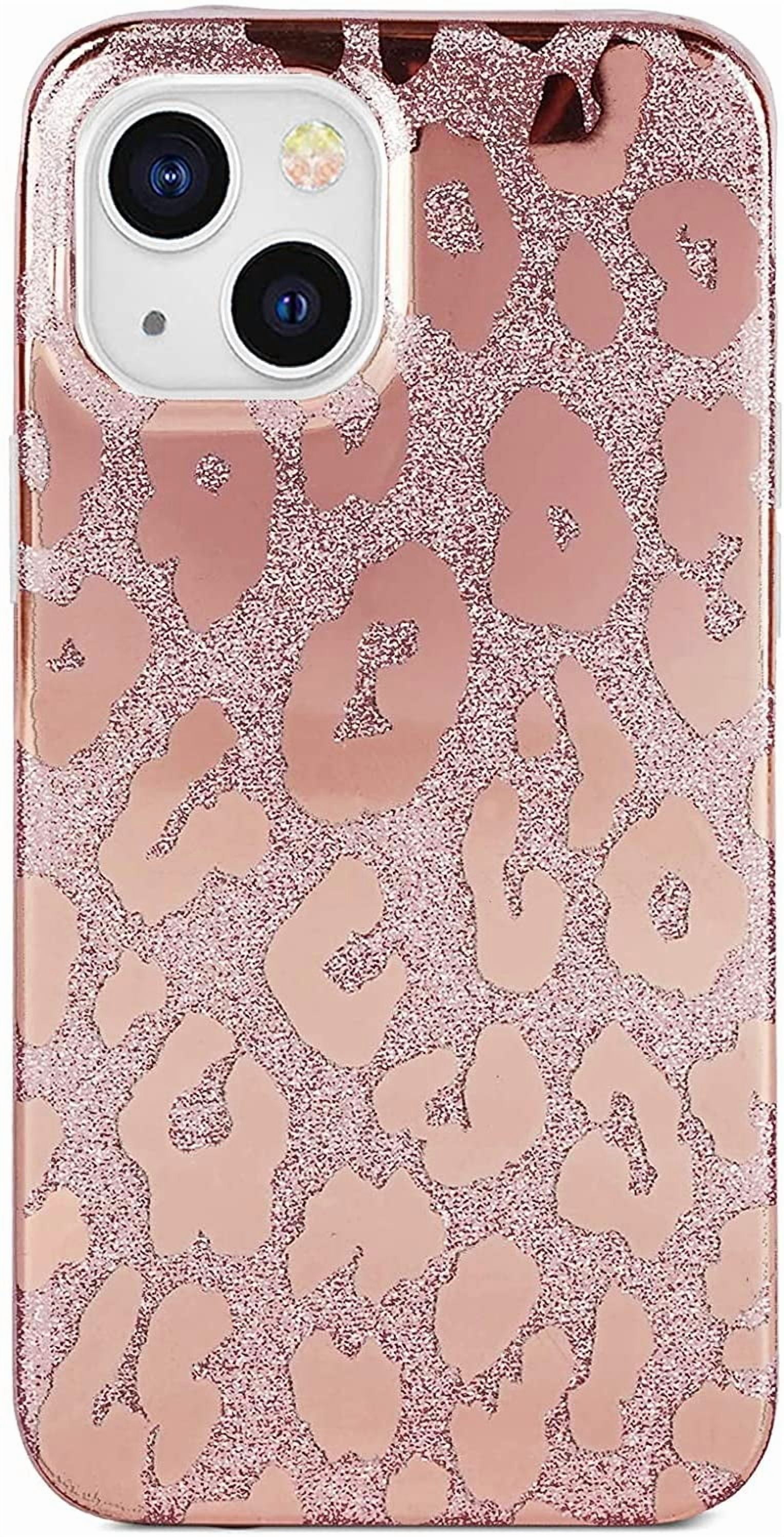 Case Compatiable with iPhone 13 6.1 inch,Shiny Glitter Animal Leopard ...
