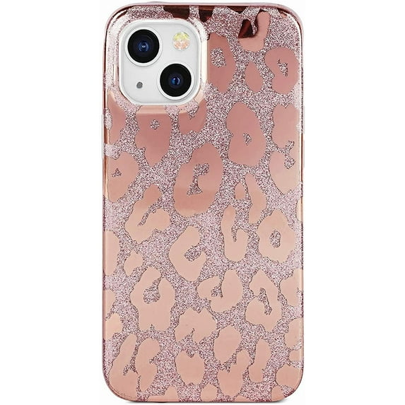 Case Compatiable with iPhone 13 6.1 inch,Shiny Glitter Animal Leopard ...