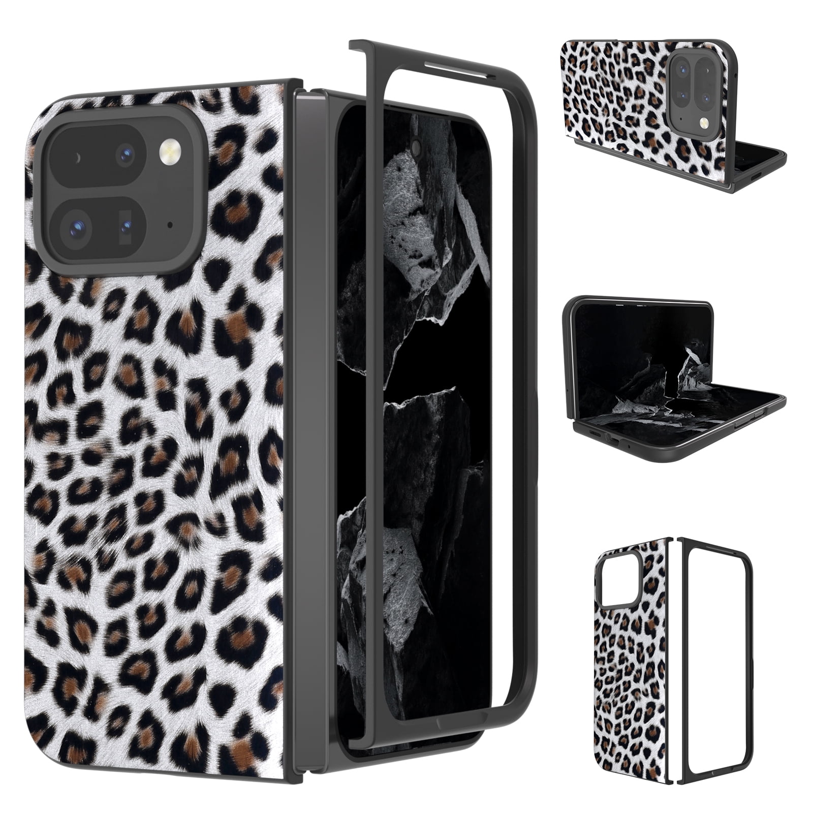 Case Compatible with Google Pixel 9 Pro Fold, Luxury Leopard Design Non ...