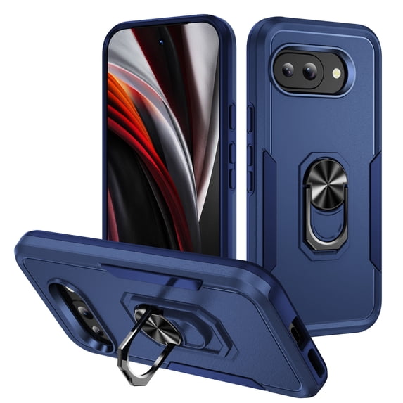 Case Compatible with Google Pixel 9a, Cover with Magnetic Ring Holder ...