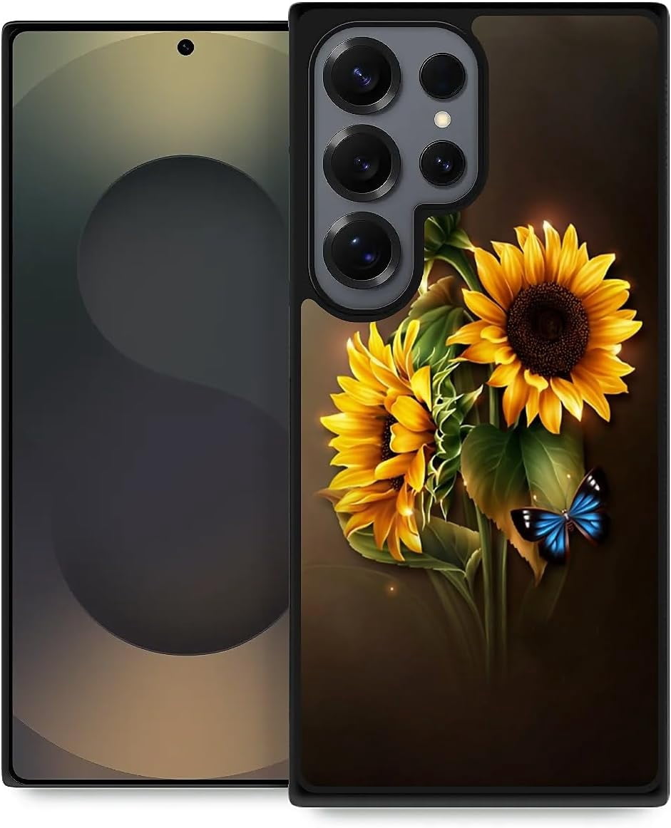 Case Compatible with Samsung Galaxy S25 Ultra, Sunflowers and Butterfly ...