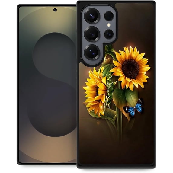 Case Compatible with Samsung Galaxy S25 Ultra, Sunflowers and Butterfly ...