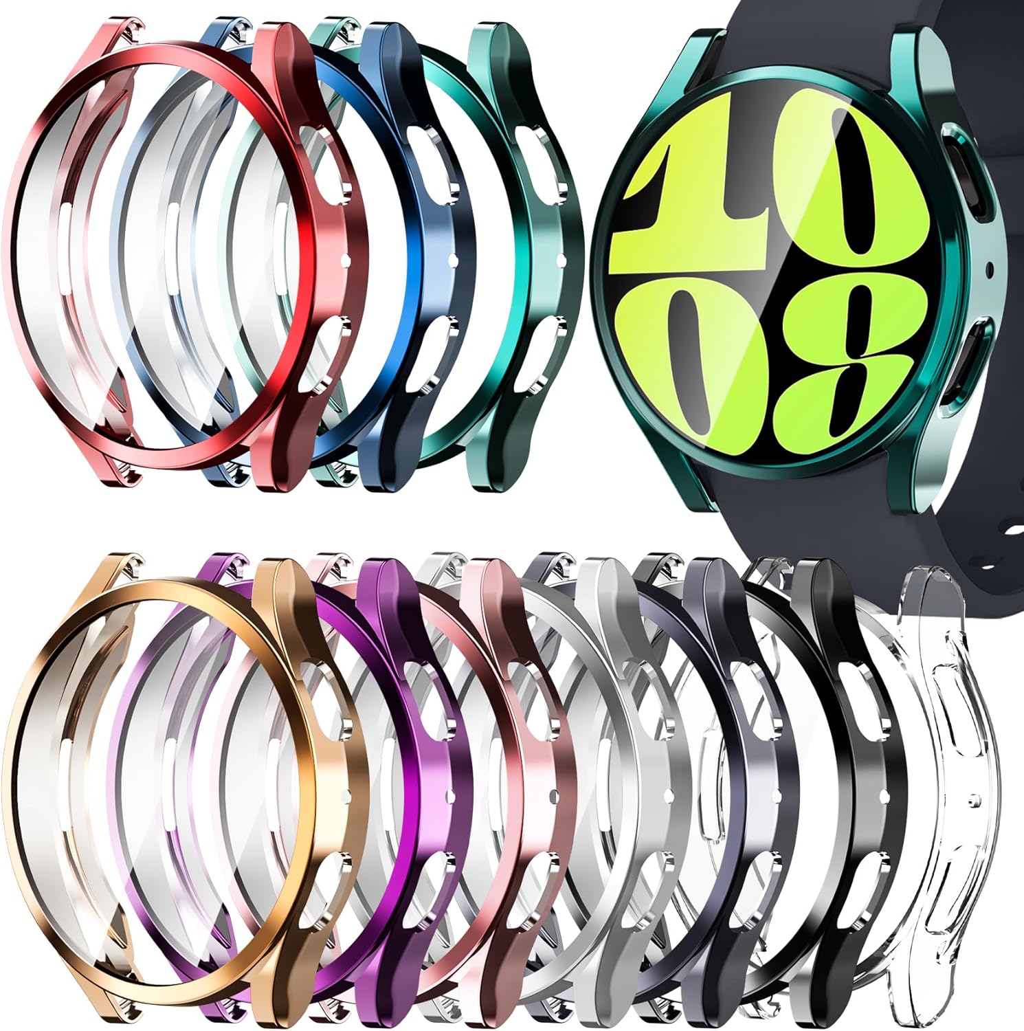 Case Compatible with Samsung Galaxy Watch 6 44mm Screen Protector, (10 ...