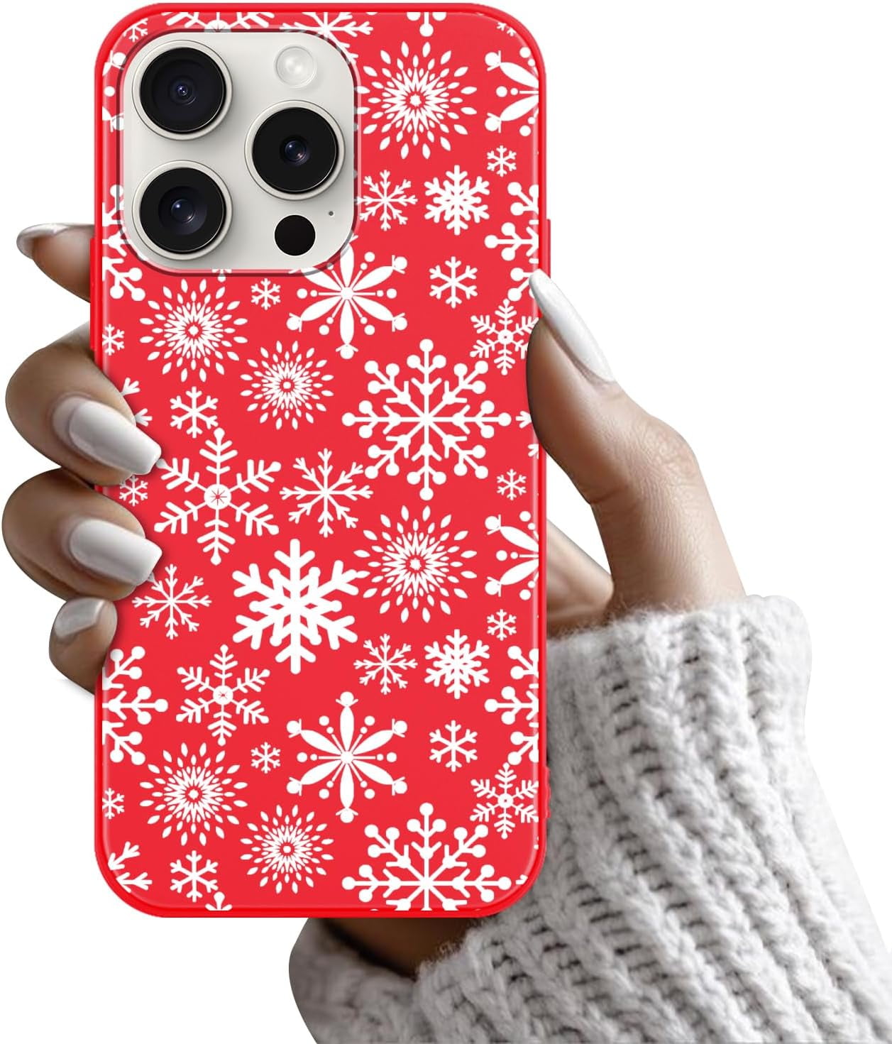 Case Compatible with for iPhone 15 Pro 6.1'', Cute Christmas Snowflakes ...