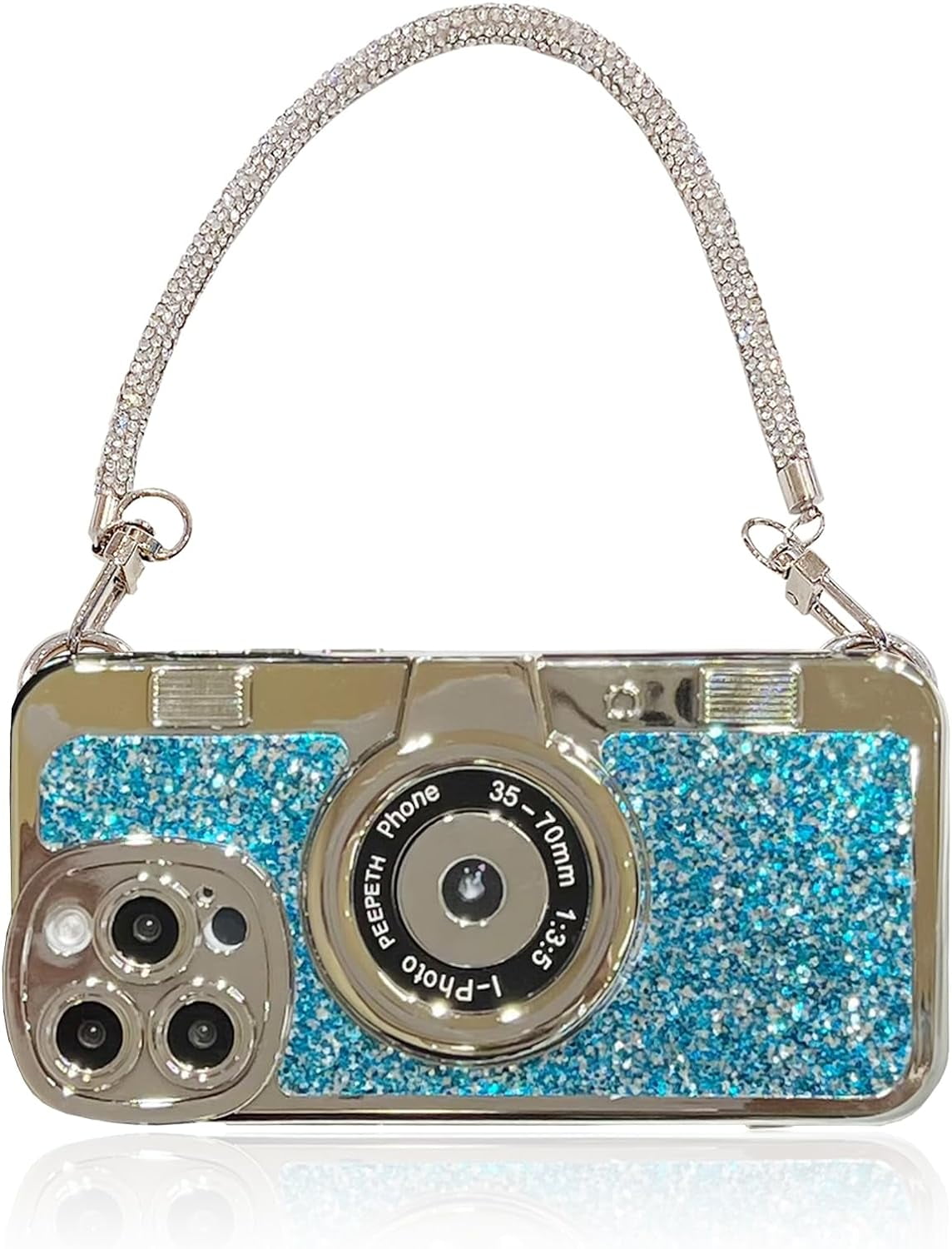 Case Compatible with iPhone 15 Pro Max,Cute Bling 3D Vintage Camera ...