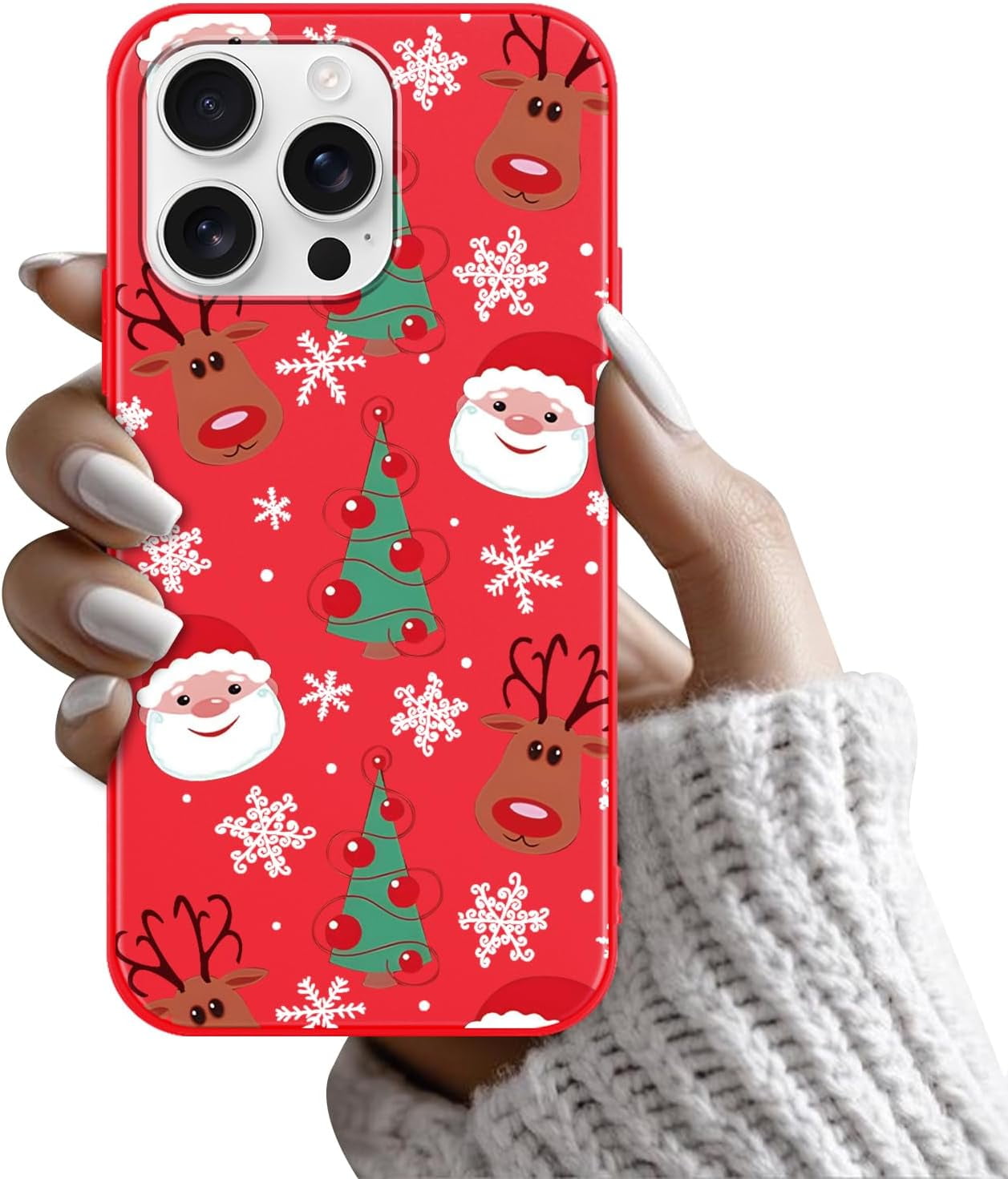 Case Compatible with for iPhone 16 Pro 6.3'', Cute Christmas Santa Tree ...