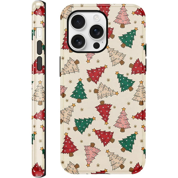 Case Compatible with for iPhone 16 Pro 6.3'', Cute Colorful Christmas ...