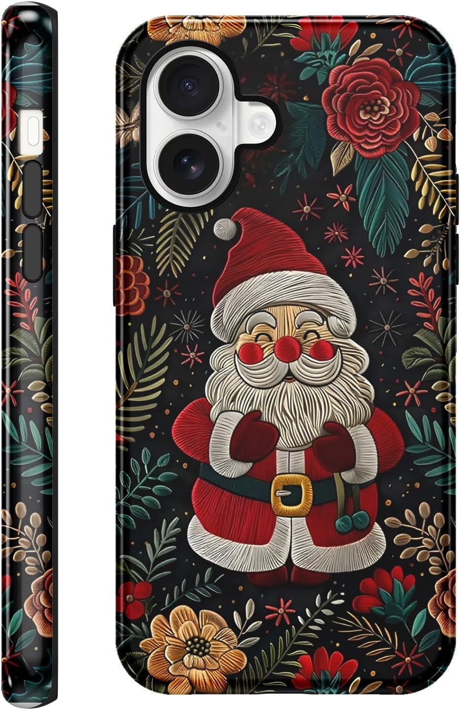 Case Compatible with for iPhone 17 6.3'', Cute Santa Claus Flower ...