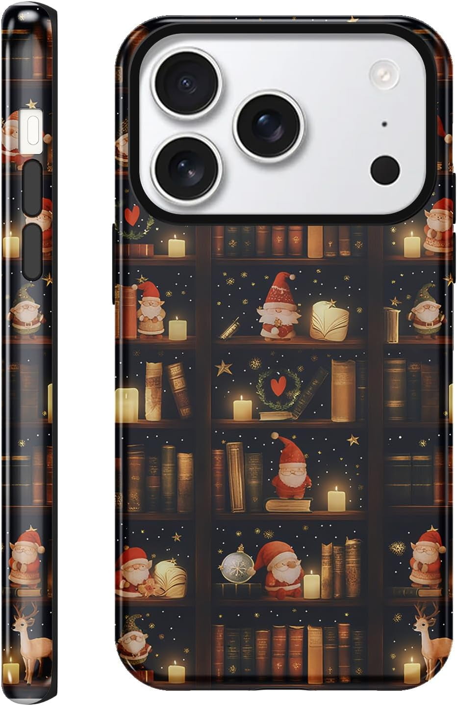 Case Compatible with for iPhone 17 Pro 6.3'', Cute Christmas Book Deer ...