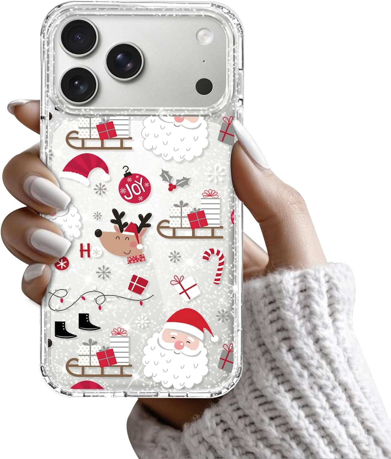 Case Compatible with for iPhone 17 Pro 6.3'', Cute Clear Glitter Bling ...