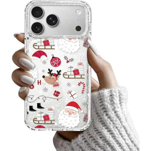 Case Compatible with for iPhone 17 Pro 6.3'', Cute Clear Glitter Bling ...