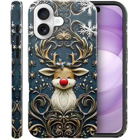 Case Compatible with iPhone 17,Scratch Resistant Hybrid 2-Layer Hard ...