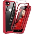 Protective Case for iPhone SE/8/7/6s/6 with 2-Pack Tempered Glass, Full ...