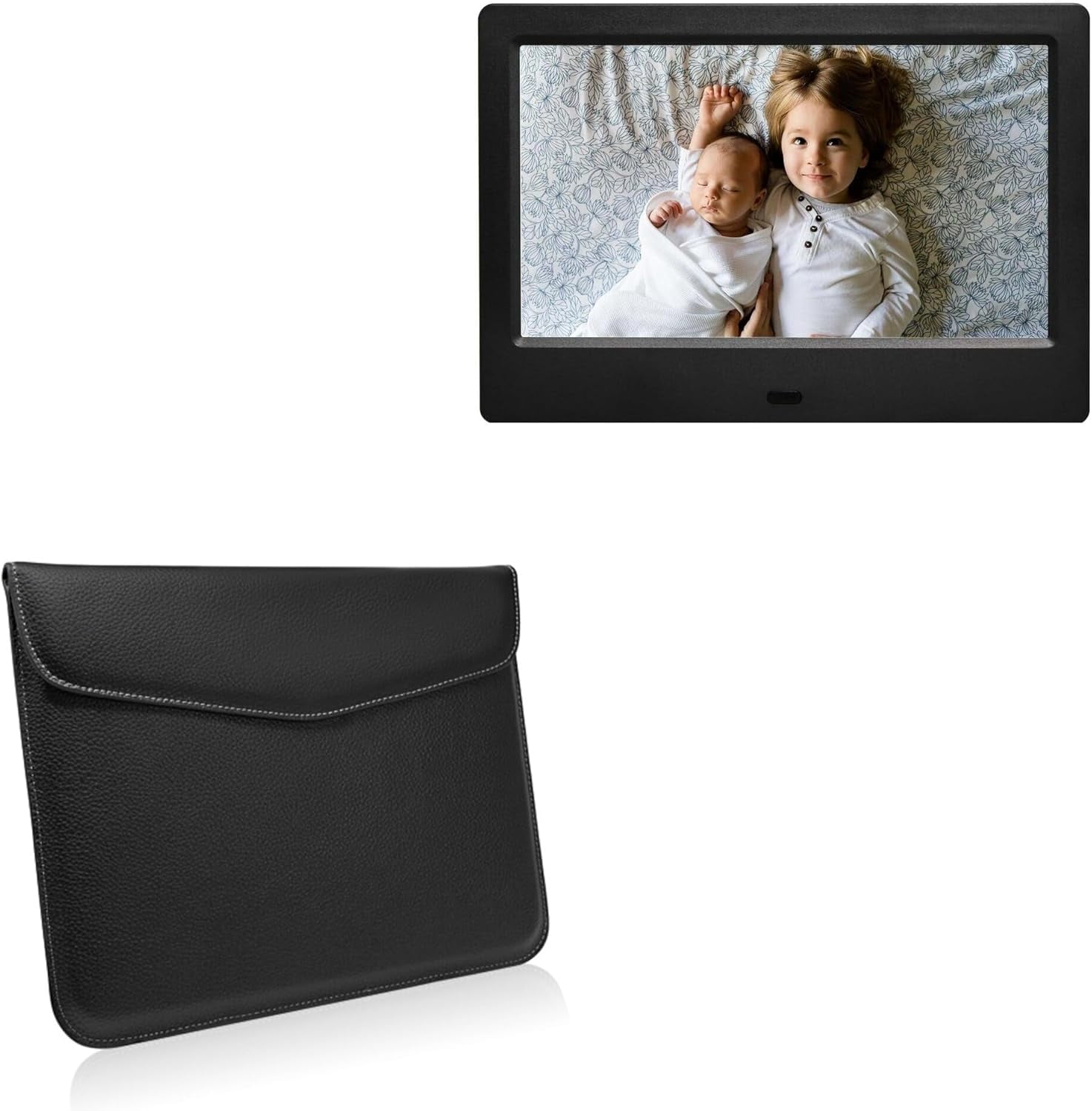Case Compatible with 7 in Digital Photo Frame - Executive Leather Pouch ...