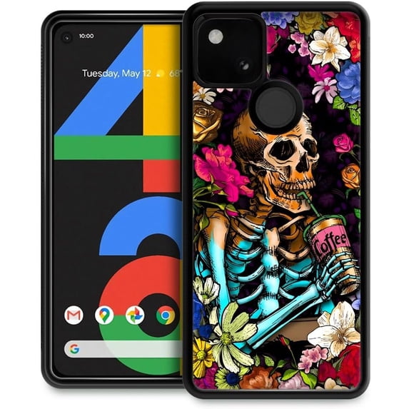 Case Compatible with Google Pixel 4A 5G, Cranium Flowers-A Anti-Drop ...