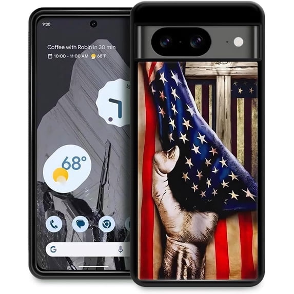 Case Compatible with Google Pixel 8, American Flag Jesus Anti-Drop ...