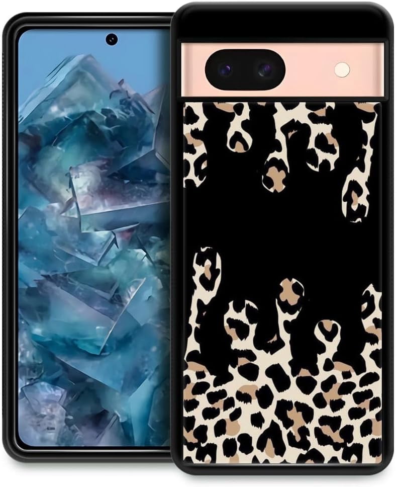 Case Compatible with Google Pixel 8A, Water Droplet Leopard Print Anti ...