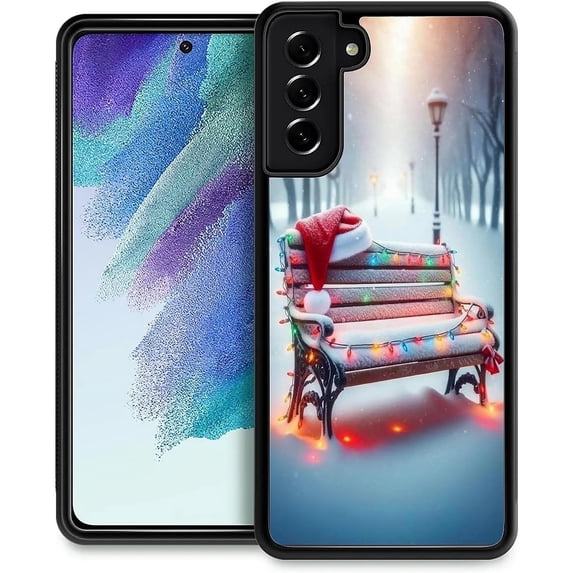 Case Compatible with Samsung Galaxy S21, Christmas Bench Anti-Drop ...