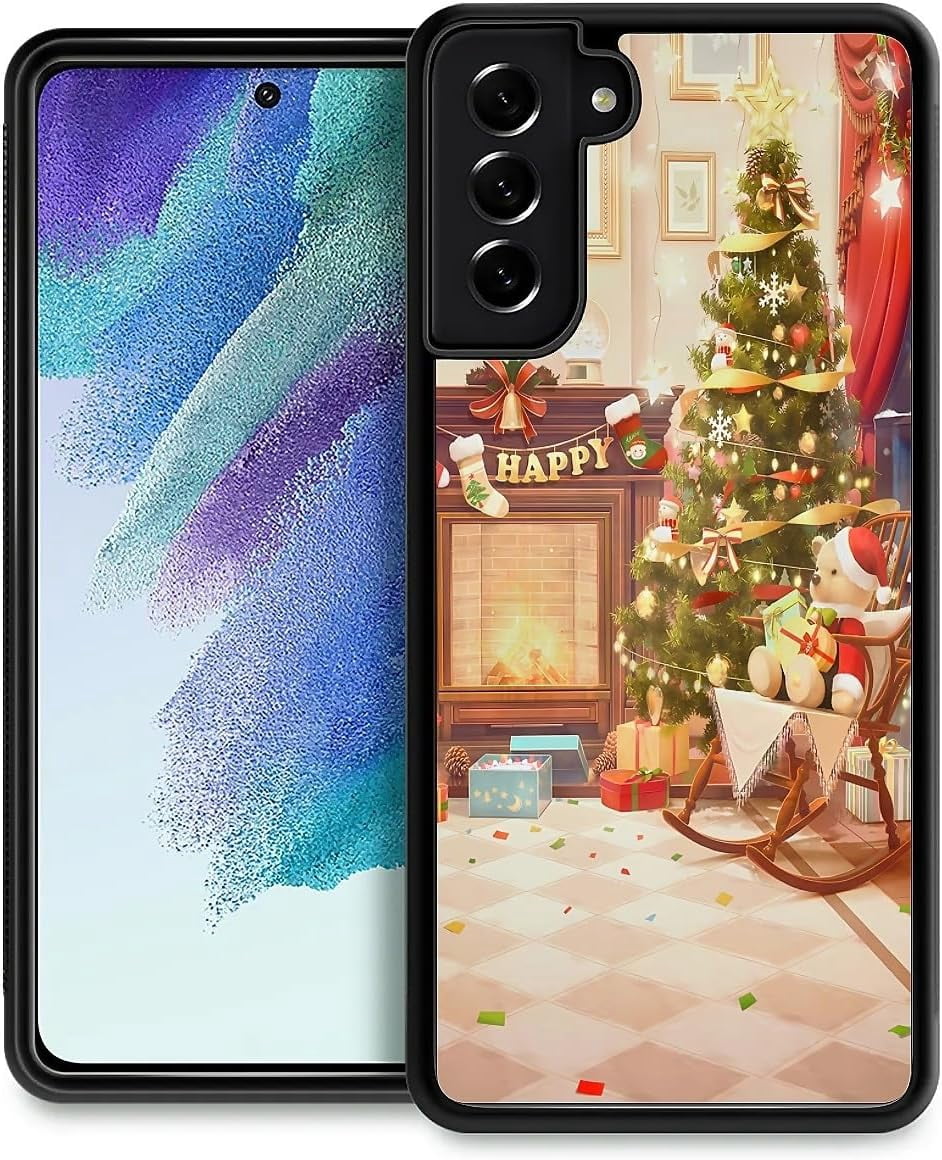 Case Compatible with Samsung Galaxy S21 FE, Christmas Bear Anti-Drop ...
