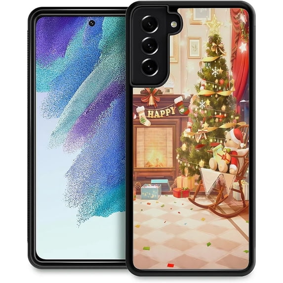 Case Compatible with Samsung Galaxy S21 FE, Christmas Bear Anti-Drop ...