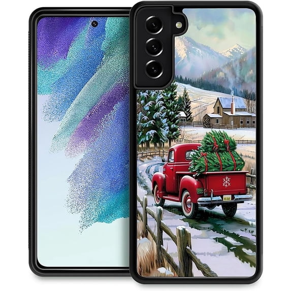 Case Compatible with Samsung Galaxy S22 Plus, Christmas Tree Car Anti ...