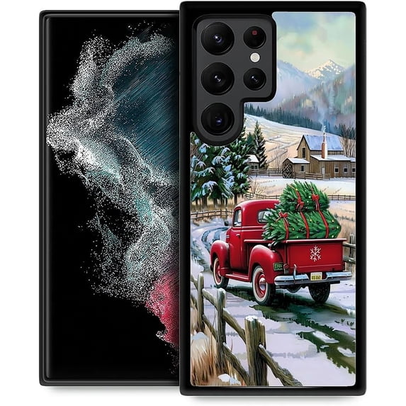 Case Compatible with Samsung Galaxy S22 Ultra, Christmas Tree Car Anti ...
