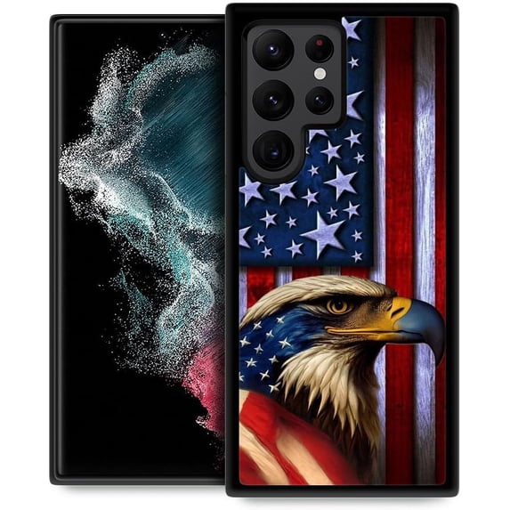 Case Compatible with Samsung Galaxy S23 Ultra, American Eagle USA Flag ...