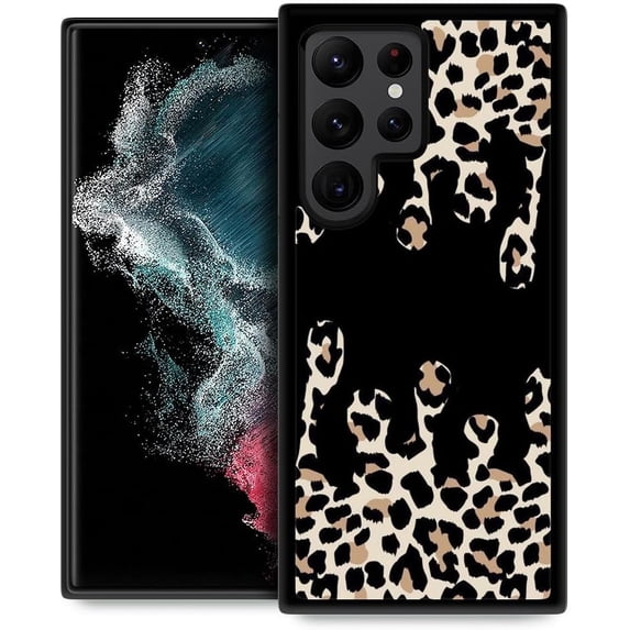 Case Compatible with Samsung Galaxy S23 Ultra, Water Droplet Leopard ...