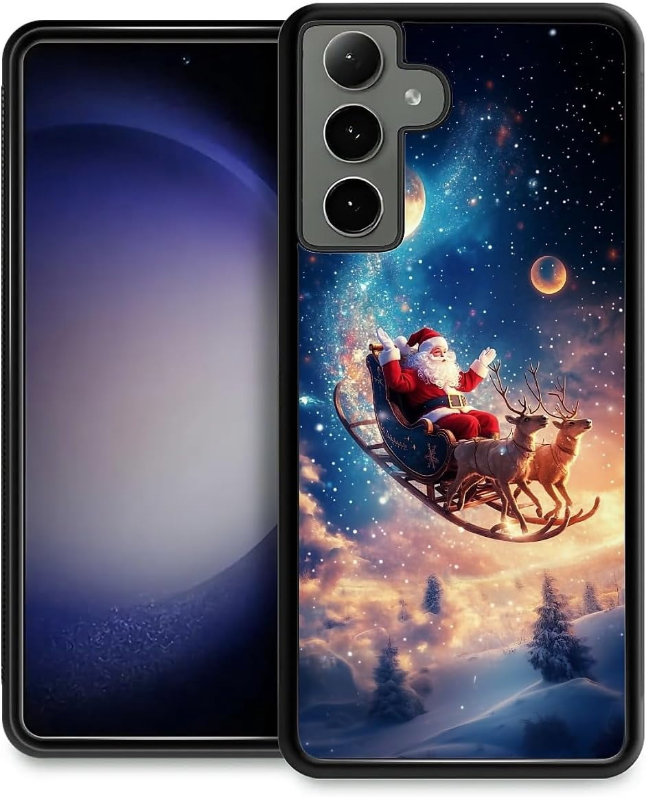 Case Compatible with Samsung Galaxy S24, Christmas Sleigh Anti-Drop ...