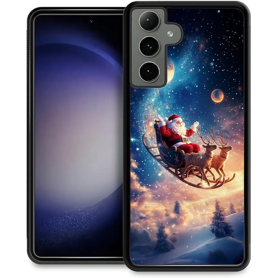 Case Compatible with Samsung Galaxy S24, Christmas Sleigh Anti-Drop ...