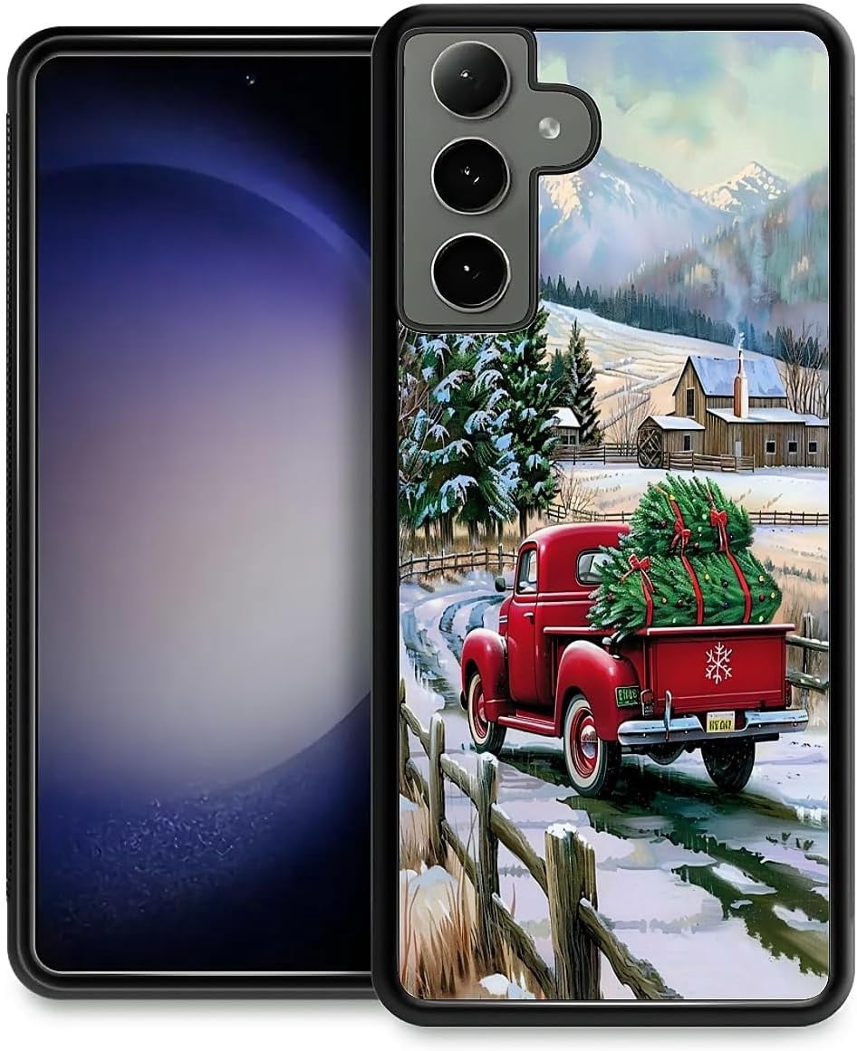 Case Compatible with Samsung Galaxy S24, Christmas Tree Car Anti-Drop ...