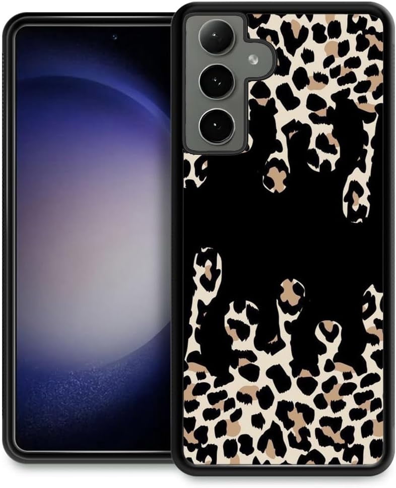 Case Compatible with Samsung Galaxy S24, Water Droplet Leopard Print ...
