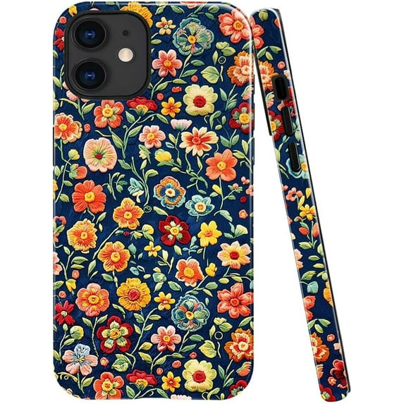 Case Compatible with iPhone 12,Glossy Hybrid 2-Layer Hard Shell ...