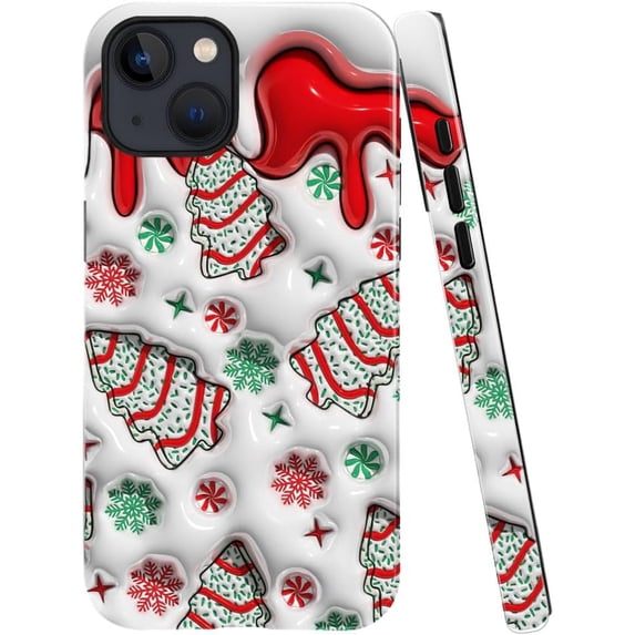 Case Compatible with iPhone 14,Glossy Hybrid 2-Layer Hard Shell ...