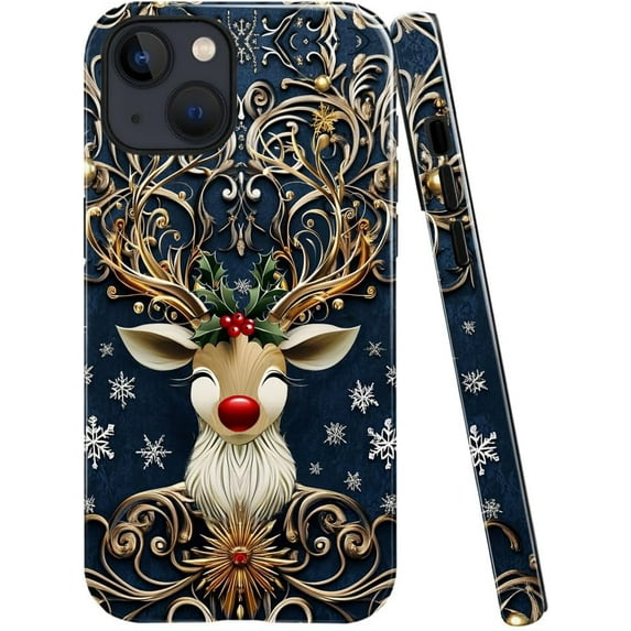 Case Compatible with iPhone 15 Plus,Glossy Hybrid 2-Layer Hard Shell ...