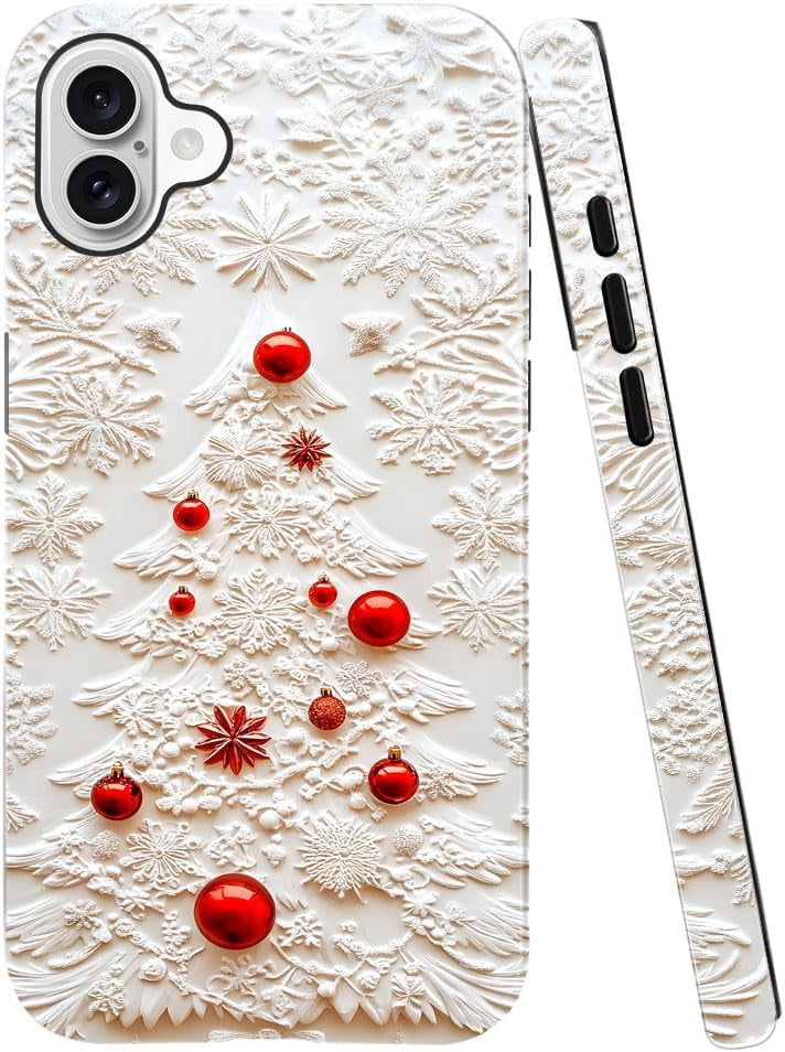 Case Compatible with iPhone 16,Glossy Hybrid 2-Layer Hard Shell ...