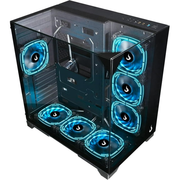 Case Computer USA Galaxy Full Glass, Mid Tower Tempered Glass, ATX ...