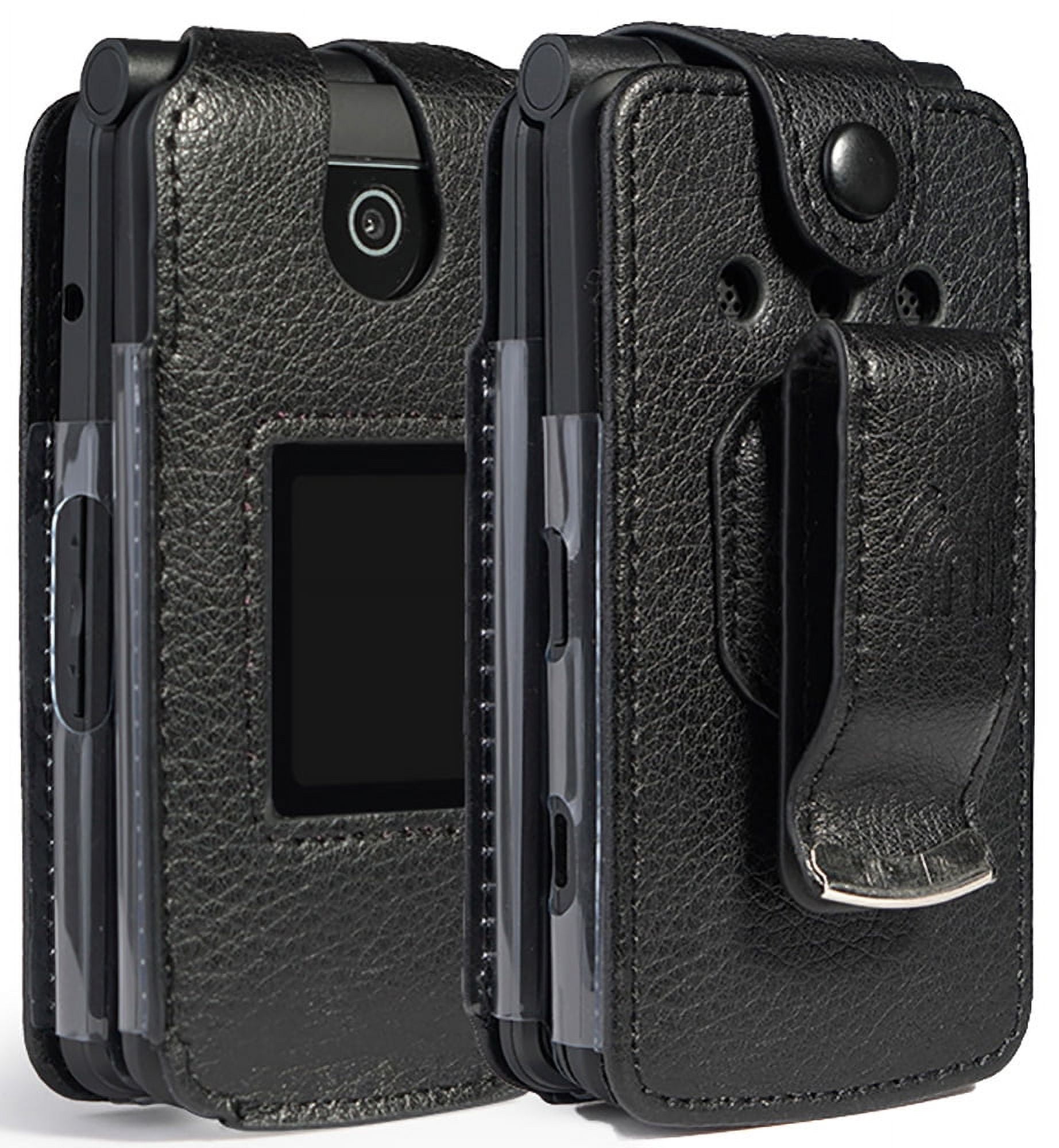 Case for Coolpad Snap Phone, Nakedcellphone [Black Vegan Leather] Form ...