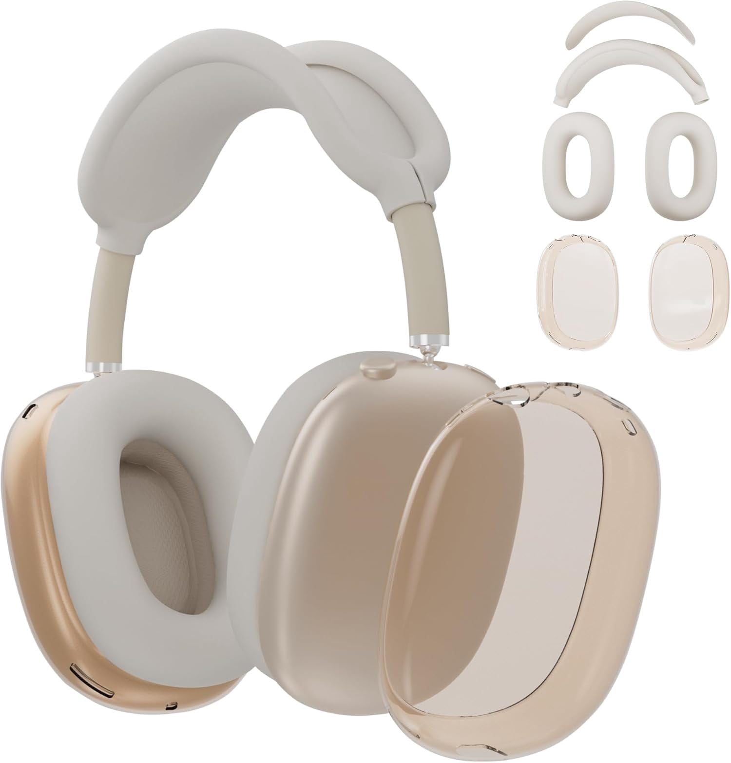 Case Cover for Headphones, Ear Pad/Headband Cover/Clear Soft TPU Ear ...