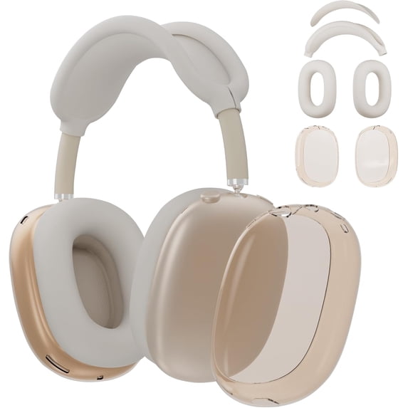 Case Cover for Headphones, Ear Pad/Headband Cover/Clear Soft TPU Ear ...