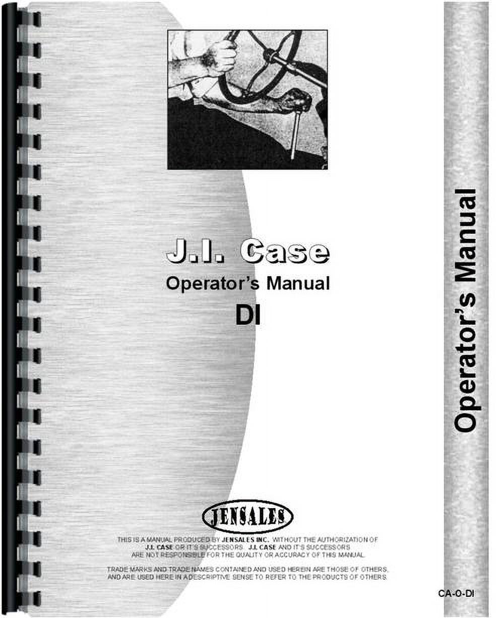 Case DI Tractor Operators Manual - Walmart.com