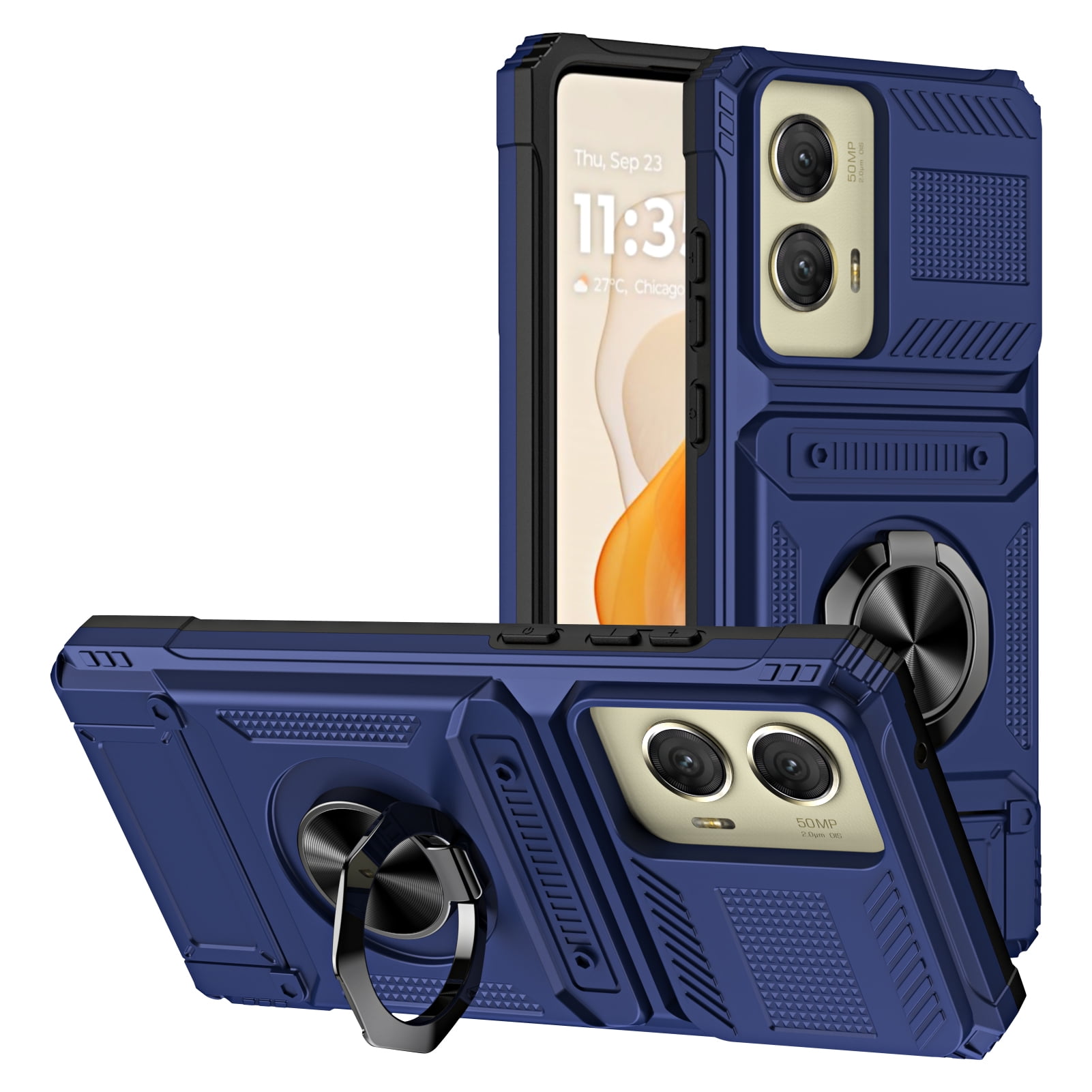 Case Designed for Motorola Moto G 5G 2024, Hybrid Back Case with Ring ...