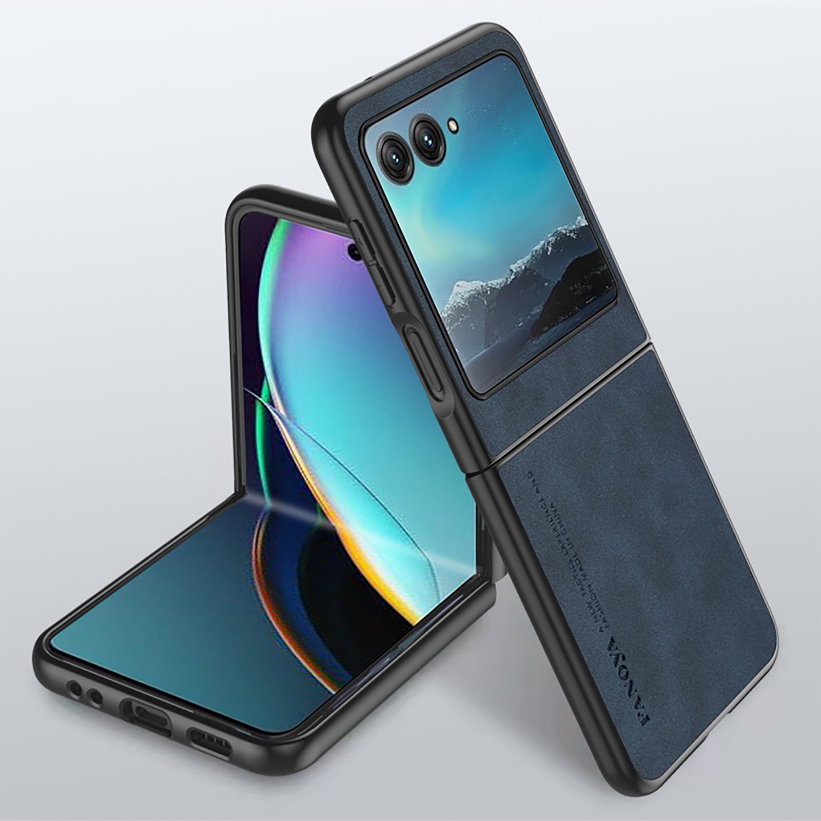 Case Designed for Motorola Razr+ 2024, Slim Fit Classic PU Leather ...