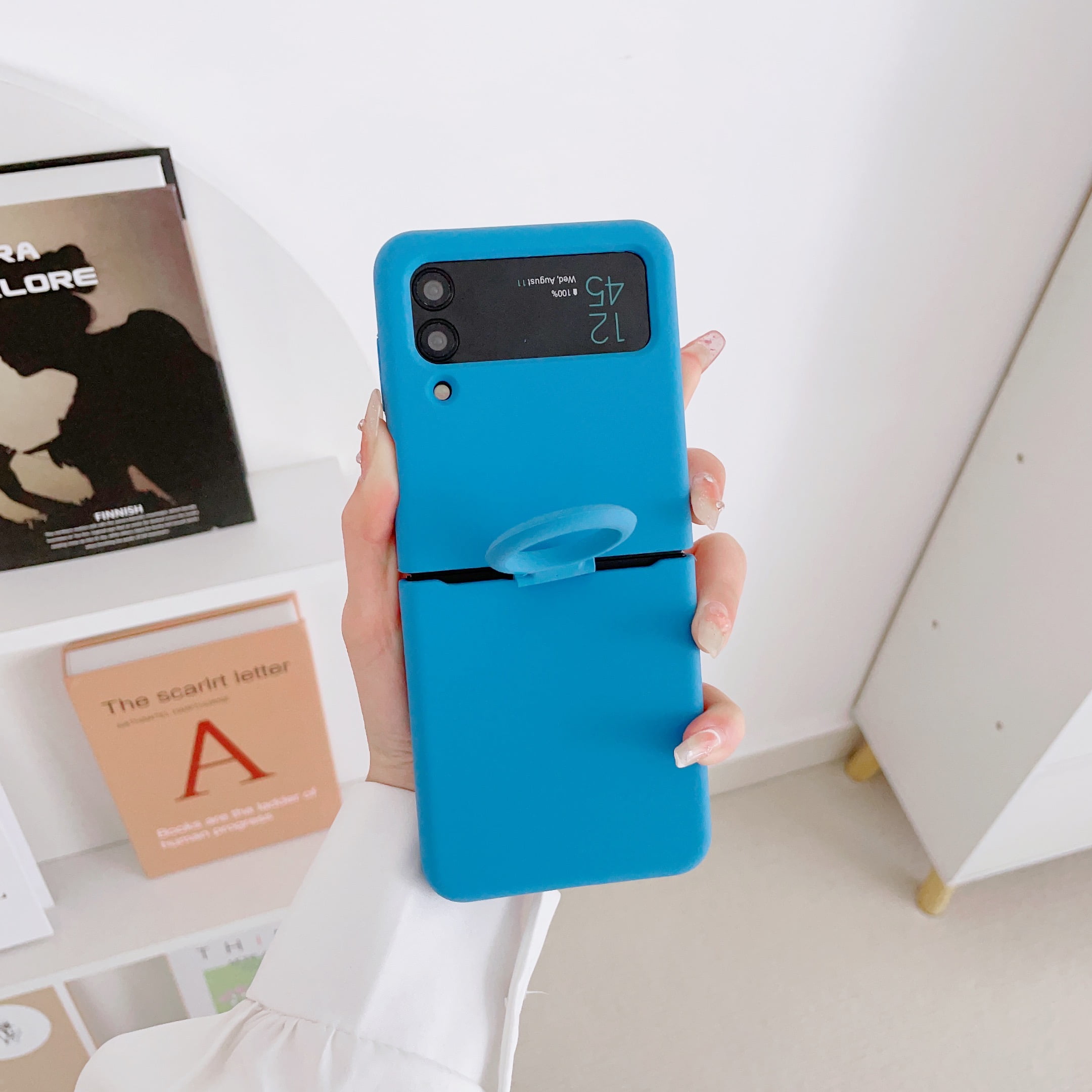 Case Designed for Samsung Galaxy Z Flip 3, Luxury Liquid Silicone ...