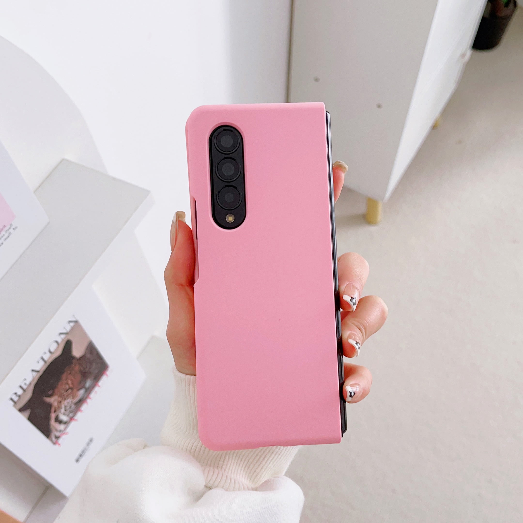 Case Designed for Samsung Galaxy Z Fold 4, Luxury Liquid Silicone ...