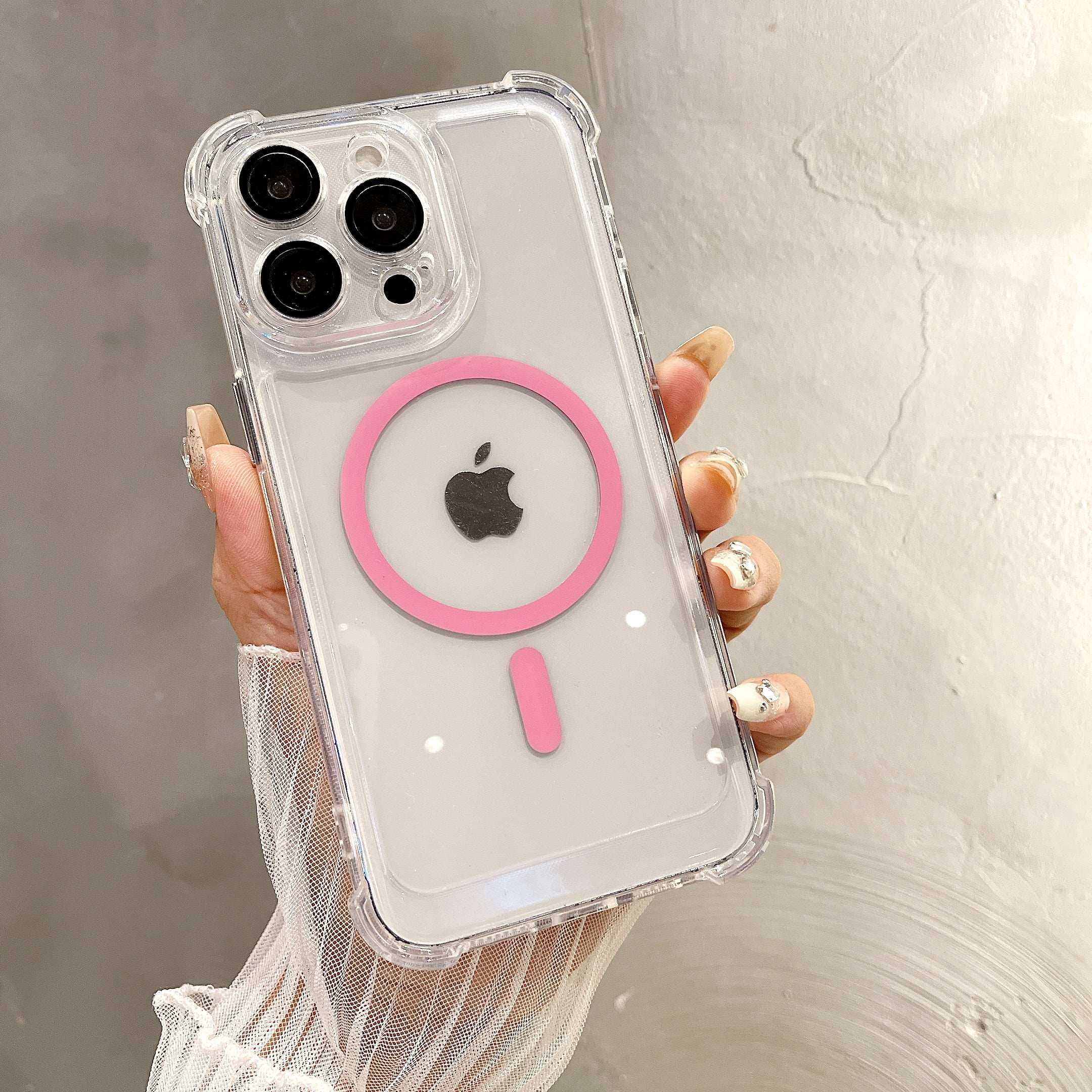 Case Designed for iPhone 12 Pro Case Magnetic Clear with Camera Lens ...
