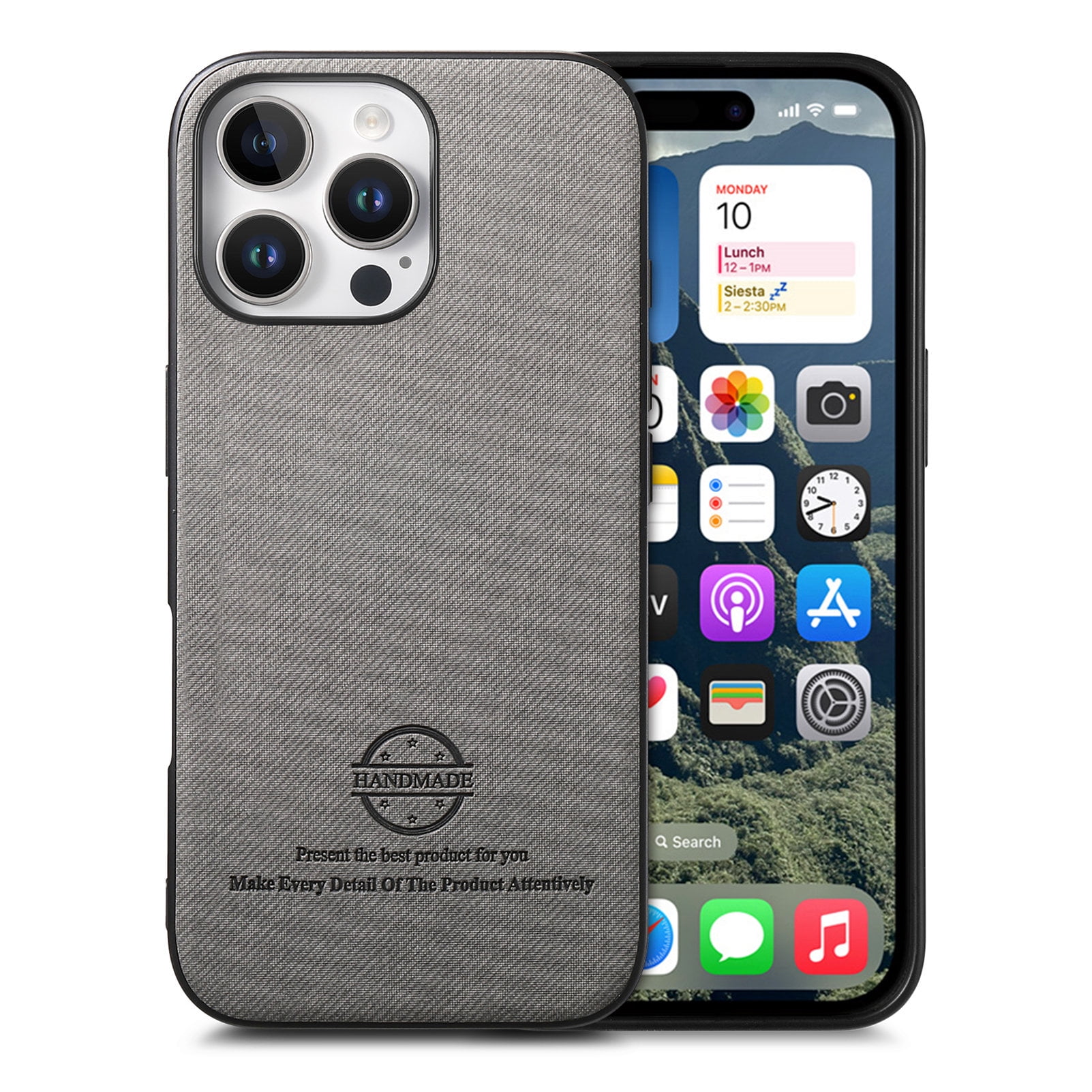 Case Designed for iPhone 13, Fabric Texture Back +TPU Frame, Luxury ...