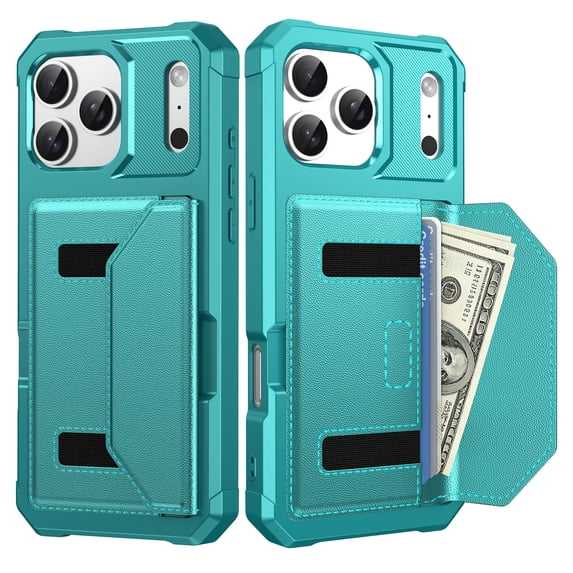 Case Designed for iPhone 13 Pro Max, Hybrid PU Leather + PC Protective ...
