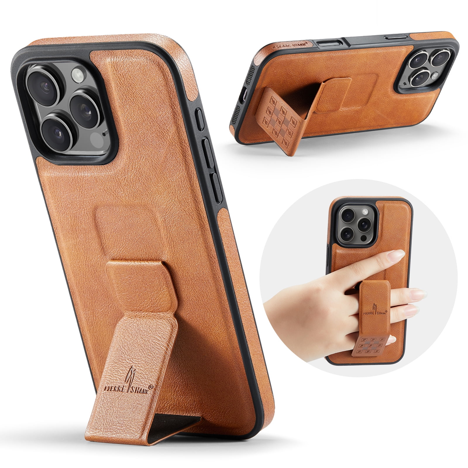 Case Designed for iPhone 14 Pro Max, Classic PU leather Kickstand ...