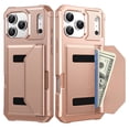 Case Designed for iPhone 16 Pro Max, Hybrid PU Leather + PC Protective ...